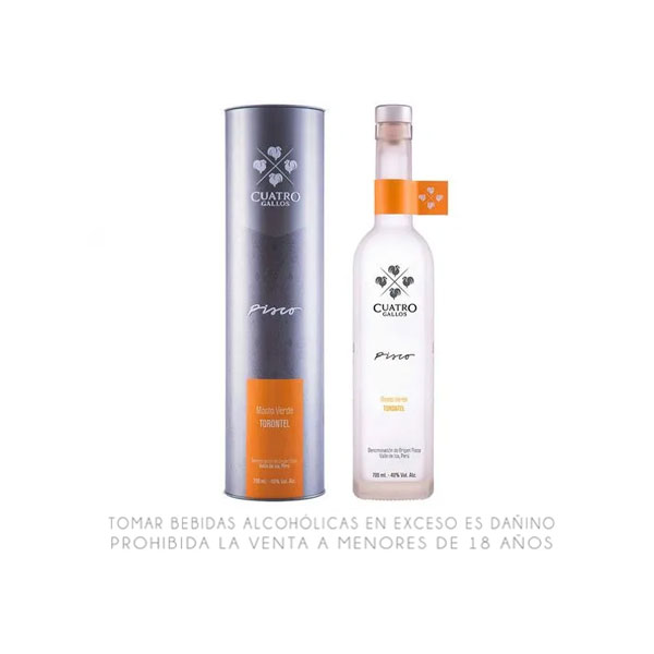 Pisco Cuatro Gallos Mosto Verde Torontel 700 ml